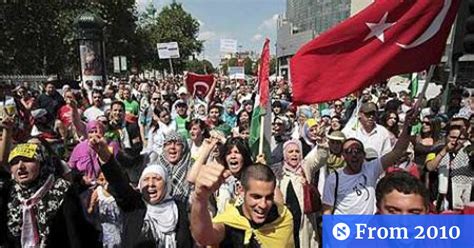 Thousands Demonstrate Across The World Against Israels Gaza Flotilla