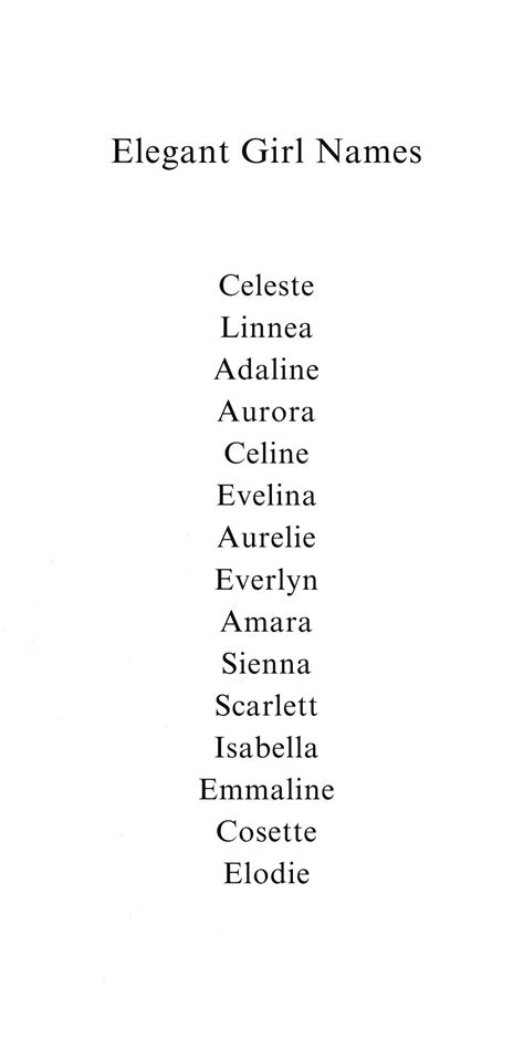Feminine Elegant Girl Names Cute Girl Names Cute Girl Names