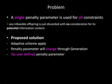 Adaptive Penalty Function In Genetic Algorithms Ppt