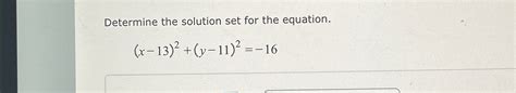 Solved Determine The Solution Set For The Chegg Com