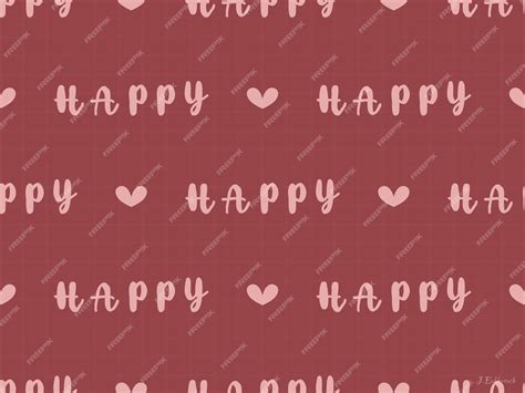 Premium Vector Happy Cartoon Character Seamless Pattern On Red Background