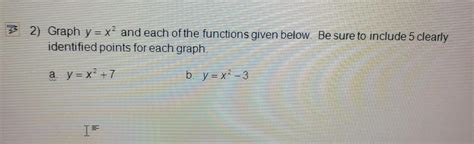 Solved 3 2 Graph Y X2 And Each Of The Functions Given