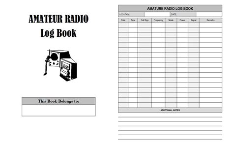 Ham Radio Log Book For Recording Operator Station Details House