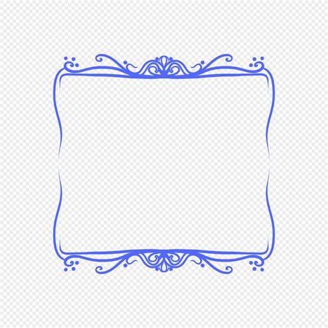 เส้นขอบตกแต่งลวดลายสีน้ำเงิน Png สำหรับการดาวน์โหลดฟรี Lovepik