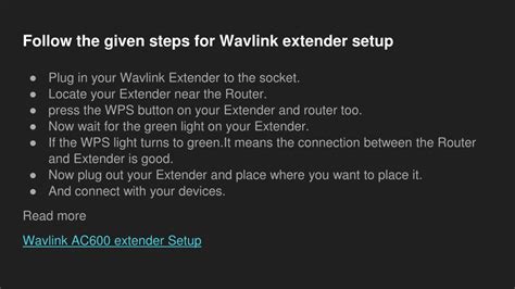 PPT Wavlink Extender Setup Via WPS PowerPoint Presentation Free Download ID