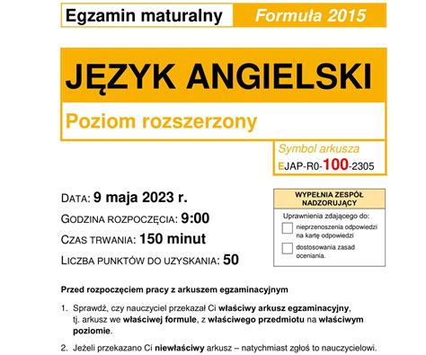 Matura 2023 Angielski Poziom Rozszerzony Odpowiedzi Arkusze CKE 9 05