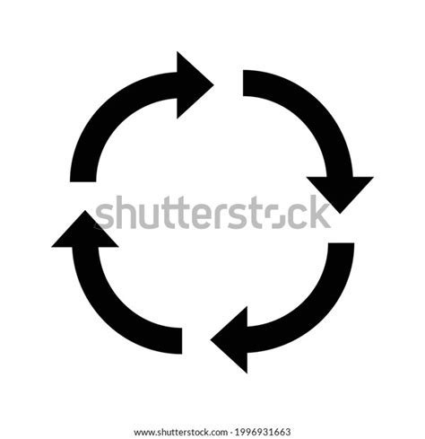 Curved Arrow Set Vector Icon Isolated Stock Vector Royalty Free