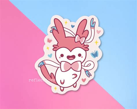 Sylveon Sticker Cute Sylveon Sticker Cute Eevee Sticker Etsy