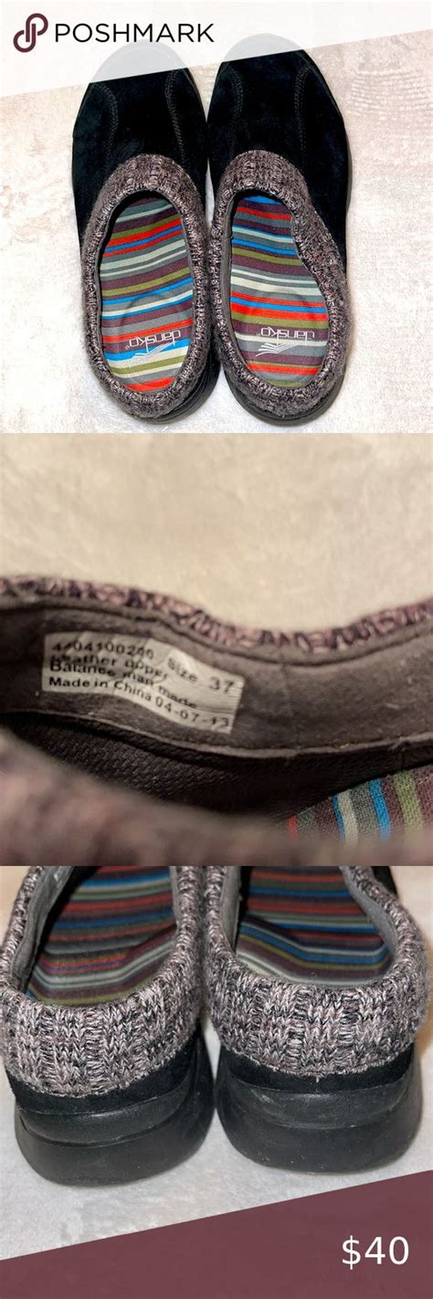 Dansko “emily” Black Suede And Knit Clogs Black Suede Suede Clothes Design