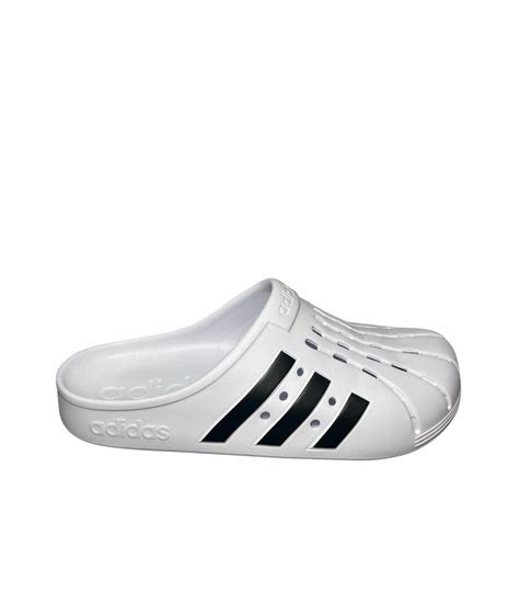 Adidas Белые резиновые шлепанцы Adilette для мужчин купить в интернет магазине с доставкой