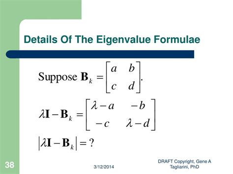 Ppt Finding Eigenvalues And Eigenvectors Powerpoint Presentation