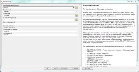 Arcgis Desktop Kernel Density Tool Can T Change Area Unit