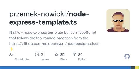 GitHub Przemek Nowicki Node Express Template Ts NET Ts Node Express Template Built On