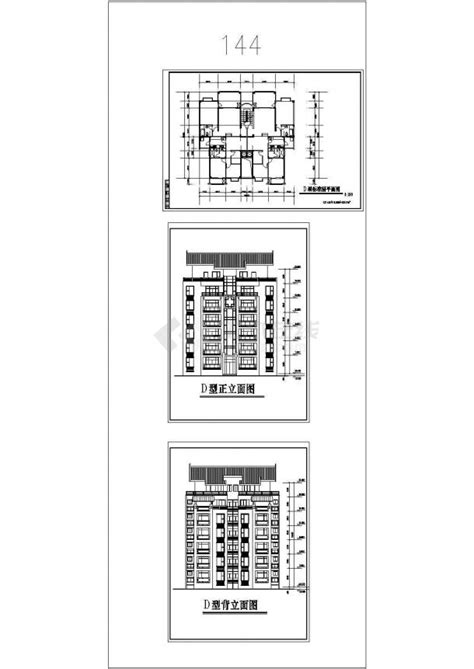 某小型住宅楼平面设计方案d1型住宅小区土木在线