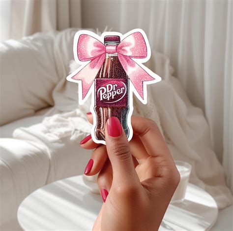 Glitter Dr Pepper Bottle Sticker Vinyl Decal Laptop Sticker Water