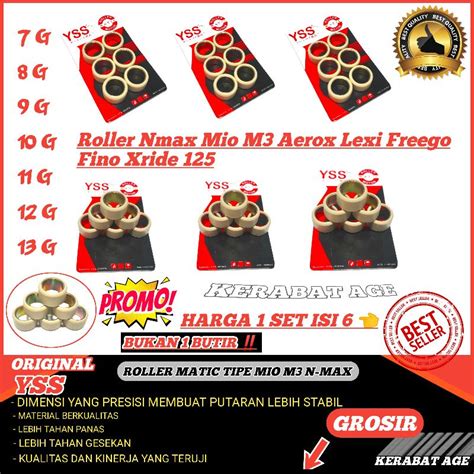 Jual ROLLER ROLER NMAX AEROX MIO M3 FINO 125 LEXI XEON YM3 7 8 9 10
