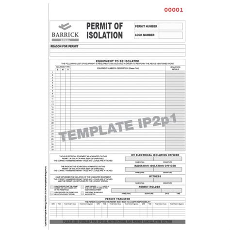 Isolation Permit Books Custom Mining Docket Books
