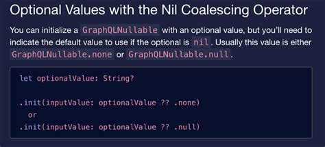 How To Initialize GraphQLNullable With Swift Optional Issue Apollographql Apollo Ios