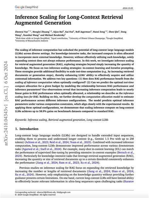 montreal ai inference scaling for long context retrieval augmented