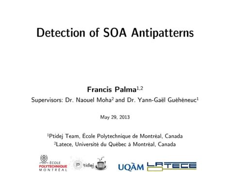 Detection Of Soa Antipatterns Ppt