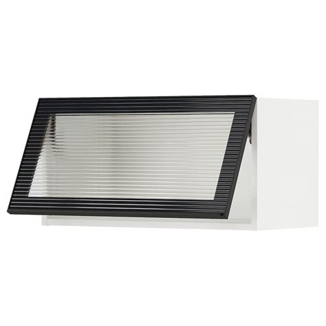 Sektion Wall Cab Horizontal W Glass Door Whitehejsta Anthracite