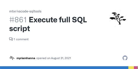 Execute Full SQL Script Issue 861 Mtxr Vscode Sqltools GitHub