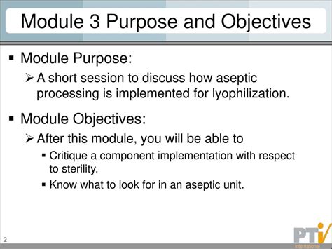 PPT Module 3 Aseptic Processing PowerPoint Presentation Free