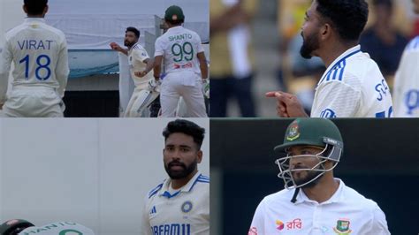 Watch Mohammed Siraj Involved In A War Of Words With Najmul Hossain