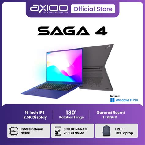 Promo Laptop Axioo Mybook Saga 4 Ram 8gb 256gb Nvme 16” 2 5k