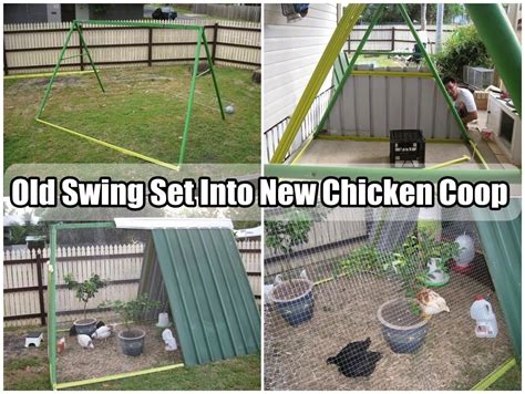 Upcycledrecycled Coops Swing Set Frames And Trampoline Frames Any