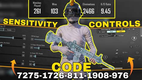 New Update 280 🔥 Best Sensitivity Code Control Settings Pubg Mobile