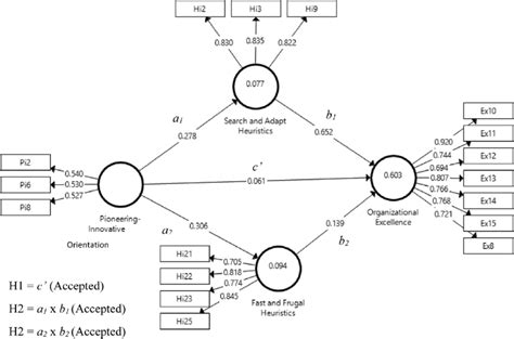 a multiple mediator model of mediating roles of search and adapt