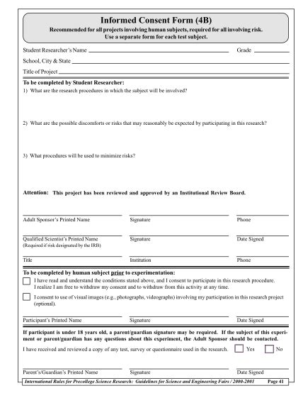 27 Human Informed Consent Form Page 2 Free To Edit Download And Print