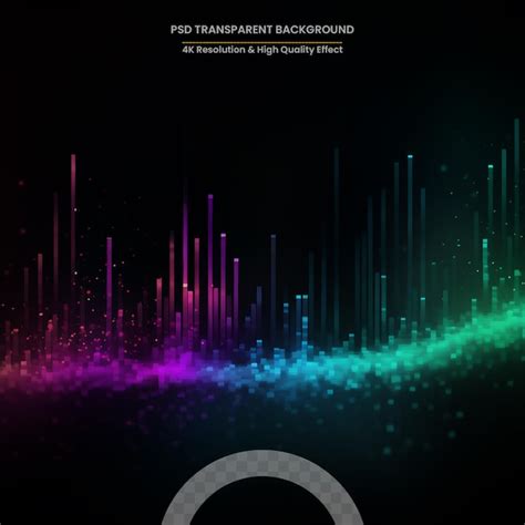 Premium Psd Colorful Equalizer Background Stylish Gradient In Stripes Form On Black Background