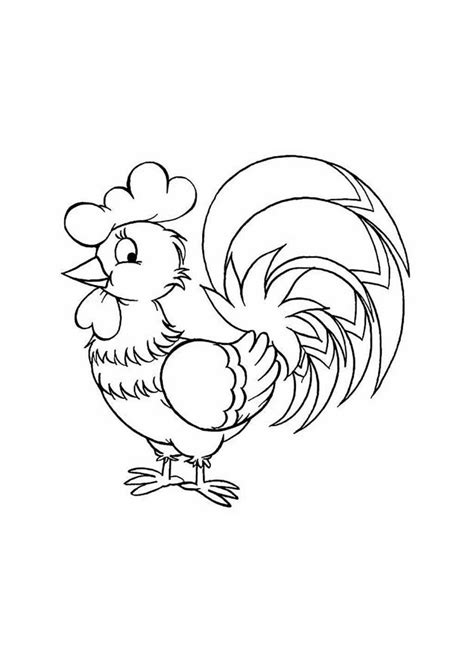 Раскраски Петух Петушок распечатать бесплатно А4
