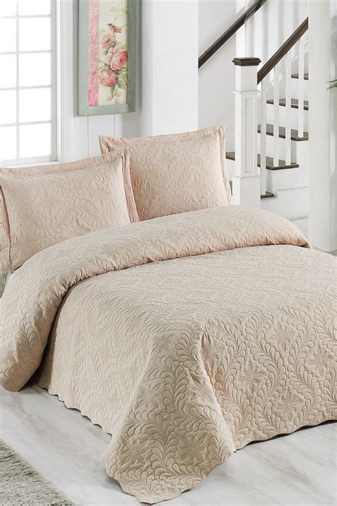 Genel Markalar Örtüm Ivy Cappuccino Çift Kişilik Microfiber Kapitone