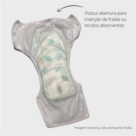 Kit 6 Calças Enxuta Fralda Plástica Reutilizável Bebê Tamanho 1 No