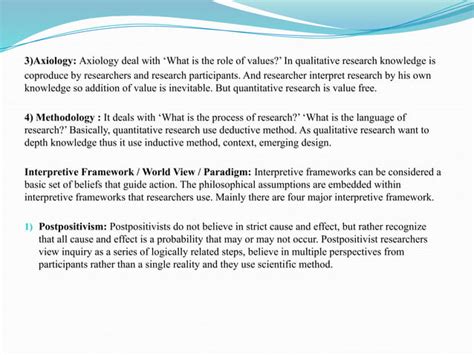 Philosophical Assumption And Interpretive Framework 1 Pptx