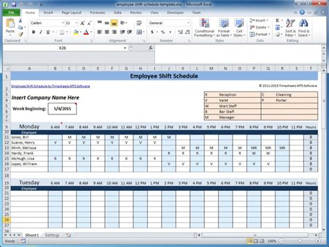 Employee Shift Schedule Form Templates Weekly Schedul Vrogue Co