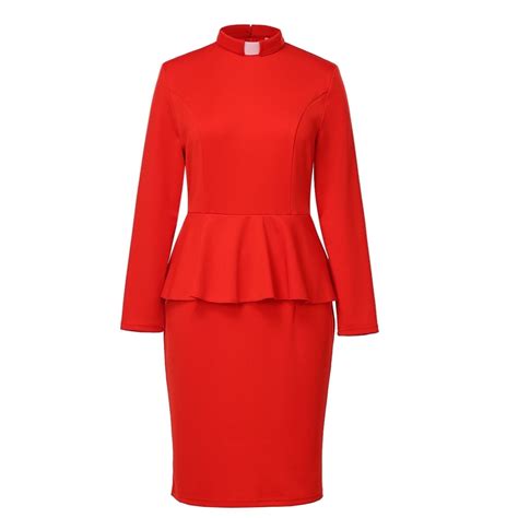Graceart Church Clergy Dress For Women Minister Long Sleeve Ruffle Slim