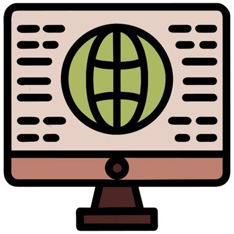 Premium Vector Internet Icon Colored Outline