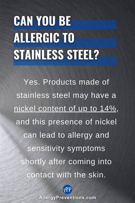 Stainless Steel Metal Allergy The Facts Revealed