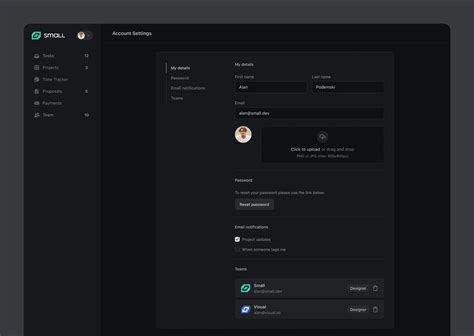 Small Dashboard Internal Project Management Tool By Alan Podemski For