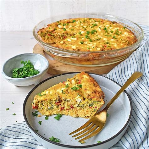 Gemüse Frittata mit Feta Rezepte mit Herz