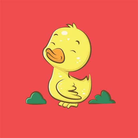 Premium Vector The Duck Is Smiling