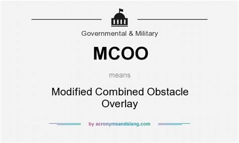 Mcoo Modified Combined Obstacle Overlay In Governmental And Military By