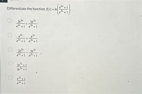 Solved Differentiate The Function