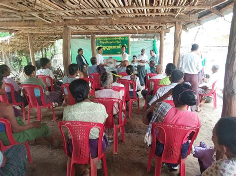 နတ်မောက်မြို့နယ် တောင်ထောင့်ကျေးရွာအုပ်စုတွင် မိုးချည်မျှဉ်ရှည်ဝါထောက်ပံ့ပွဲနှင့် တောင်သူပညာပေး