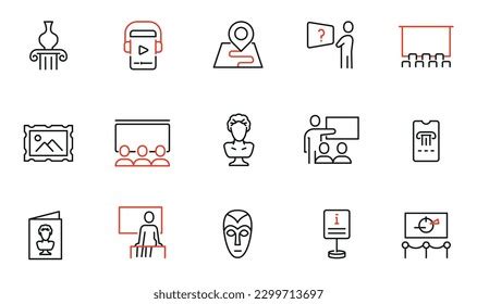 Vector Set Linear Icons Related Artificial Stock Vector Royalty Free Shutterstock