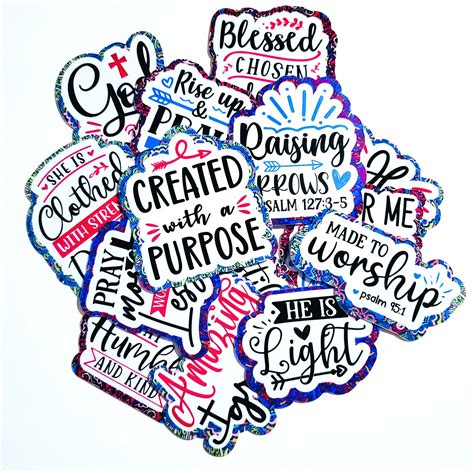 Bible Verse Sticker Pack Assorted Youth Group Stickers Etsy